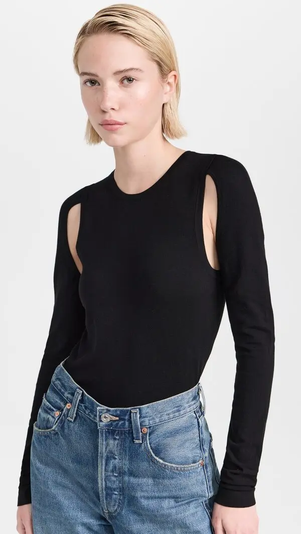Helmut Lang Cutout Crew Top