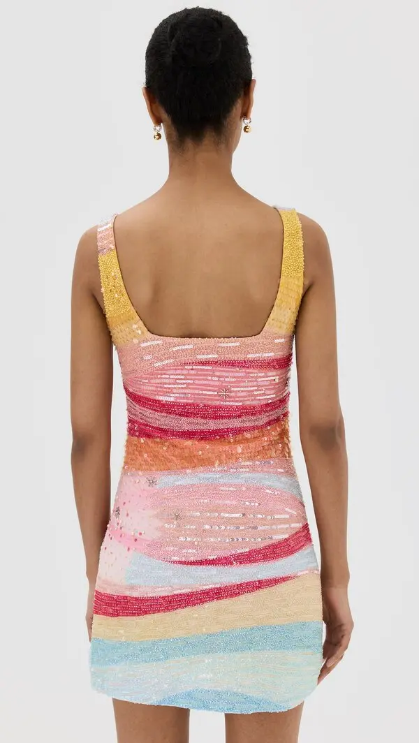 Staud Le Sable Embellished Mini Dress