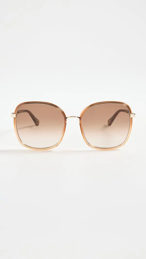 Chloé Oversized Round Sunglasses - Brown