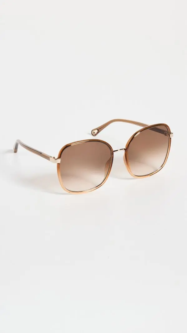 Chloé Oversized Round Sunglasses - Brown