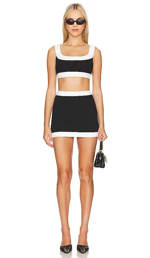 MORE TO COME Jeyne Skirt Set - Black & White