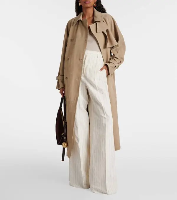 Max Mara Giuliva Pinstripe Wide-leg Pants
