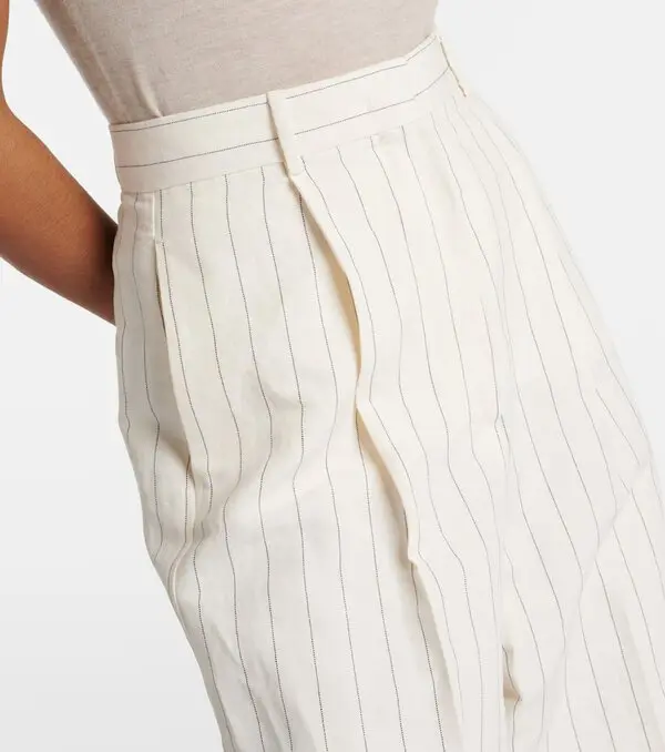 Max Mara Giuliva Pinstripe Wide-leg Pants