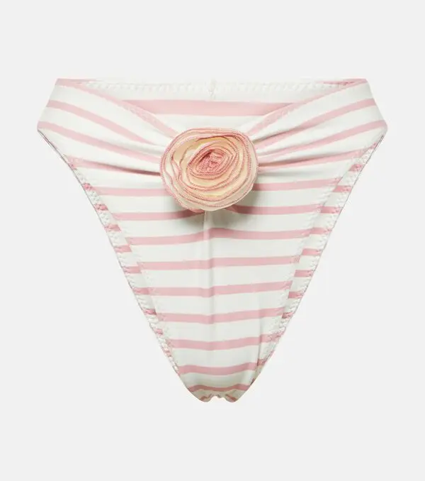 SAME Rose Floral-appliqué Bikini Bottom - Pink