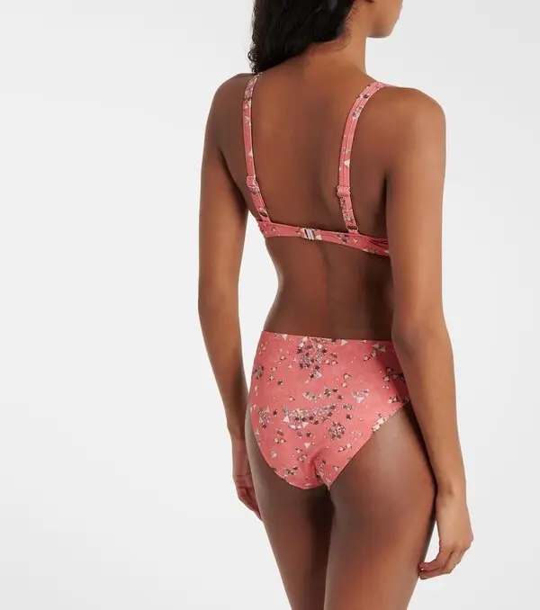 Isabel Marant Étoile Saly Printed Bikini Bottom - Pink