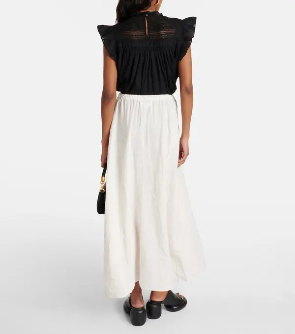 Velvet By Graham & Spencer Bailey Linen Maxi Skirt