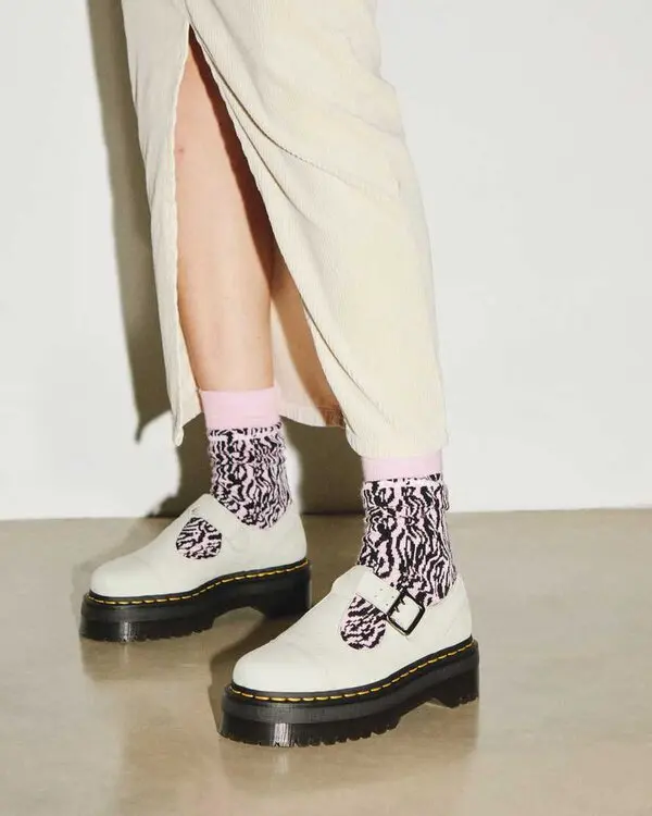 Dr. Martens Bethan Tumbled Nubuck Leather Platform Mary Jane Shoes