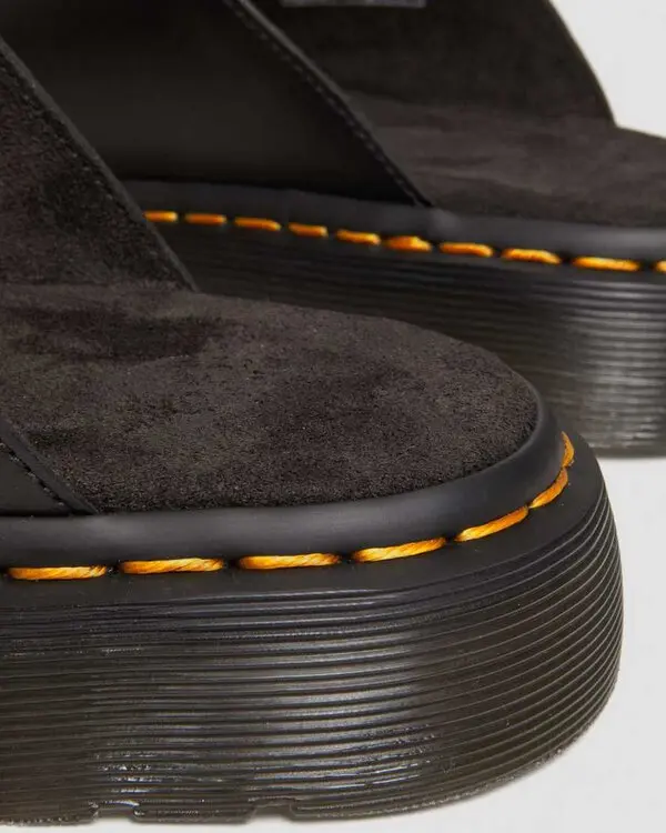 Dr. Martens Josef Analine Leather Buckle Slides - Black