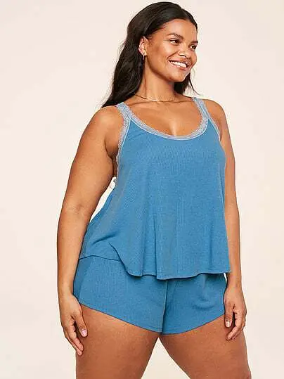 Victoria's Secret Adore Me Cailey Tank + Short Sleep Set - Blue
