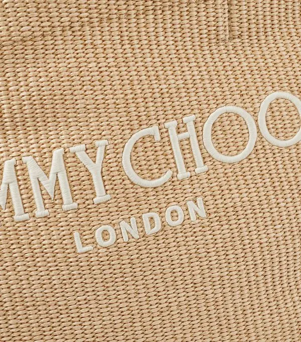 JIMMY CHOO Beach Woven Tote - White