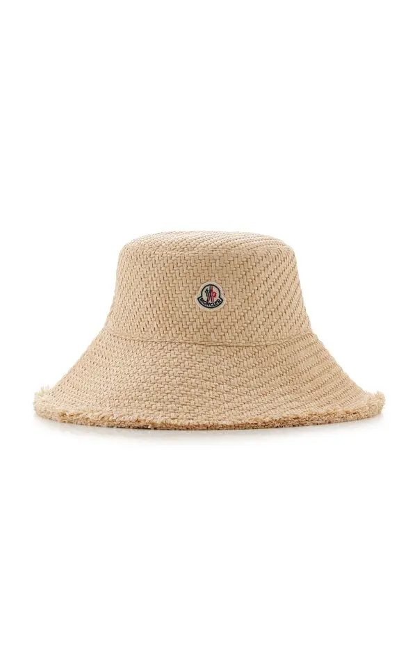 Moncler Raffia Bucket Hat - Neutral
