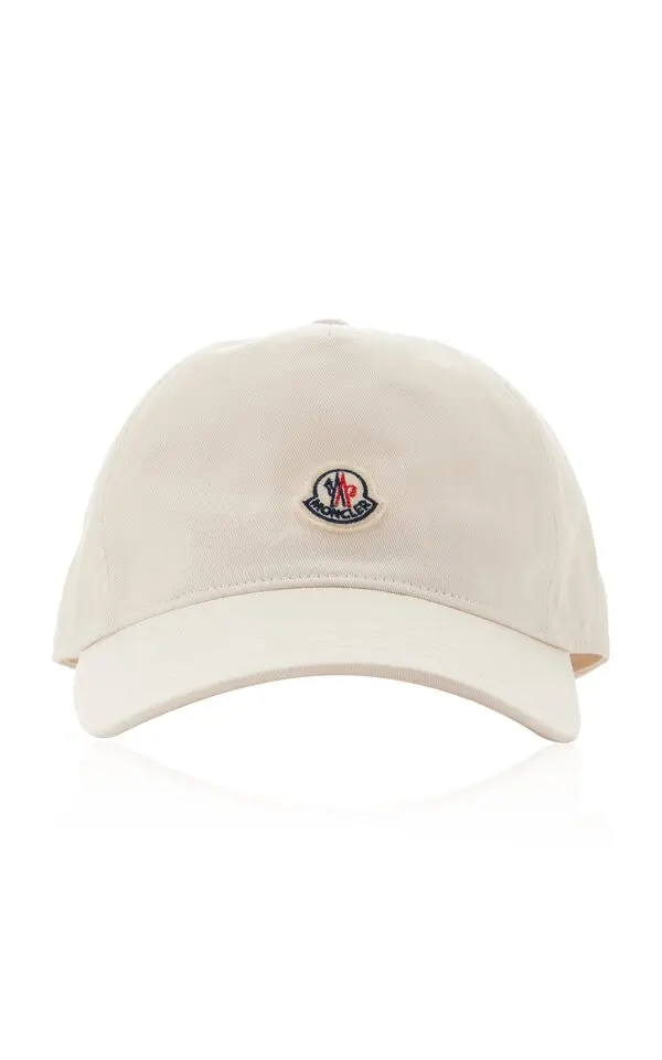Moncler Cotton Gabardine Baseball Cap - White