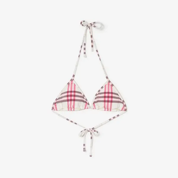 Burberry Check Bikini Top - Aubergine Purple