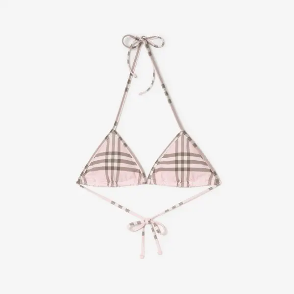 Burberry Check Bikini Top - Mallow Pink