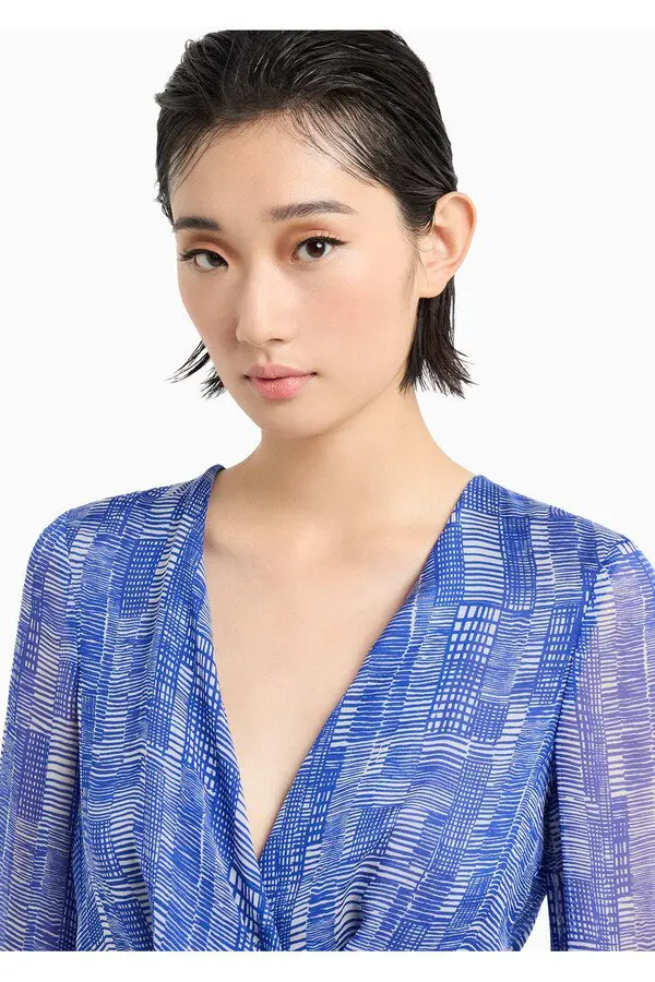 armani silk chiffon dress Giorgio Armani Floral Print Silk Gown with Smocked Waist