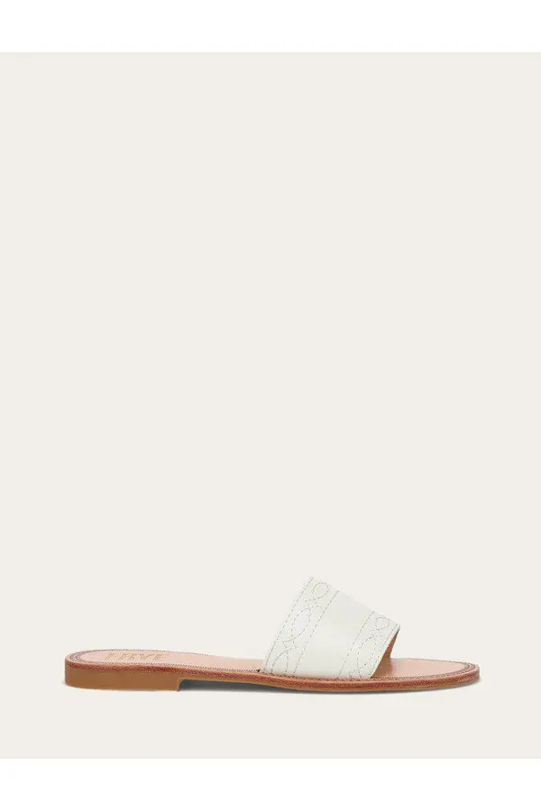 Frye Ava Woodstock Slide - White