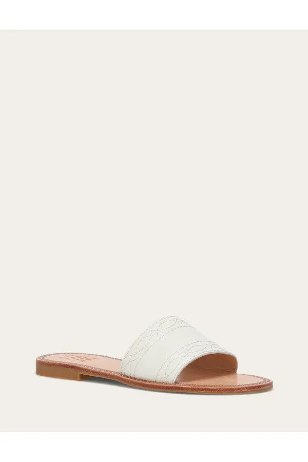 Frye Ava Woodstock Slide - White