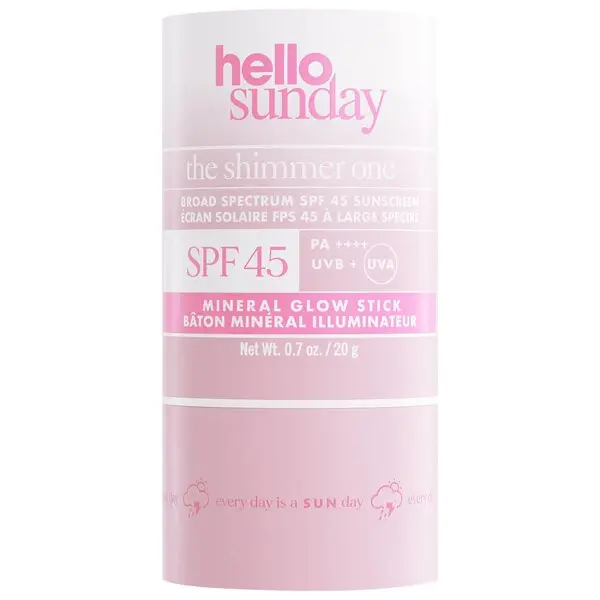 HELLO SUNDAY The Shimmer One Spf 45 Face And Body Mineral Sunscreen Glow Stick With Hyaluronic Acid - One-color