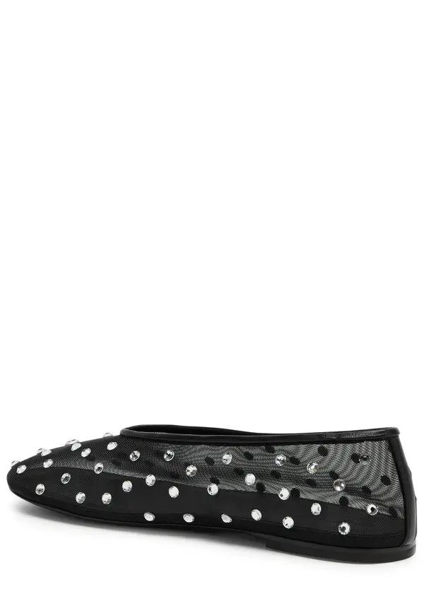 Khaite Marcy Crystal-embellished Ballet Flats - Black