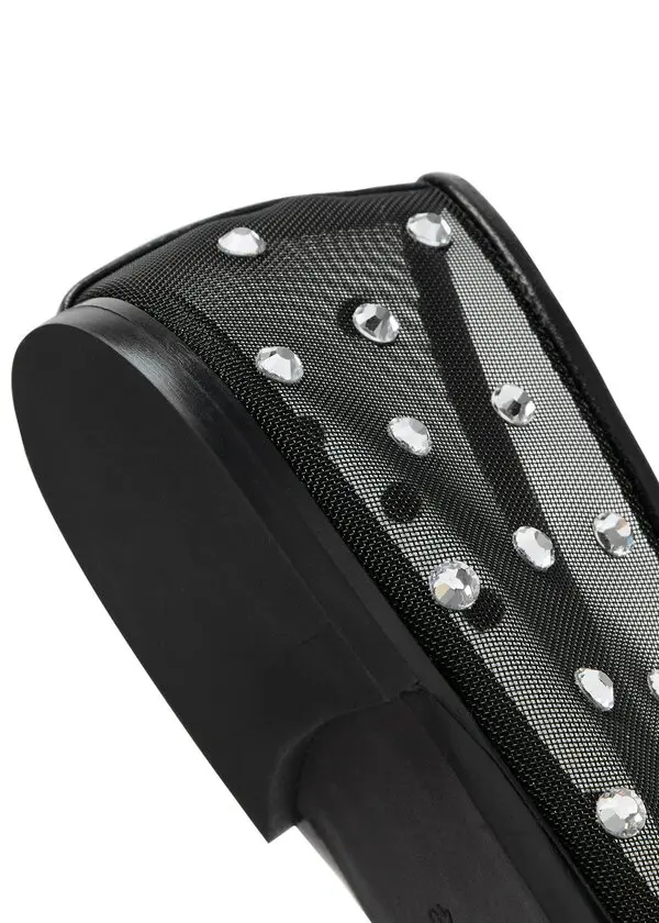 Khaite Marcy Crystal-embellished Ballet Flats - Black
