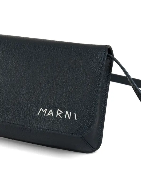 Marni Logo-embroidered Leather Belt Bag