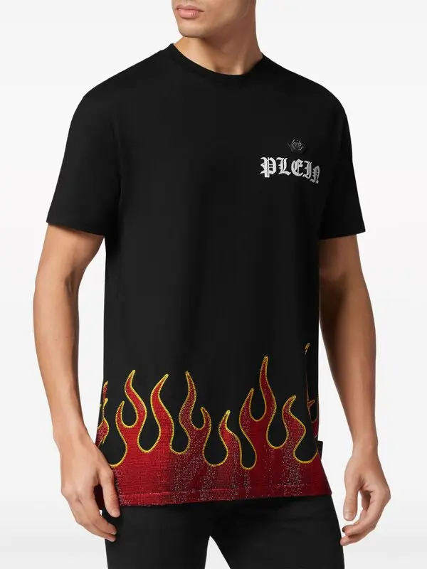 Philipp Plein Flame-print Cotton T-shirt