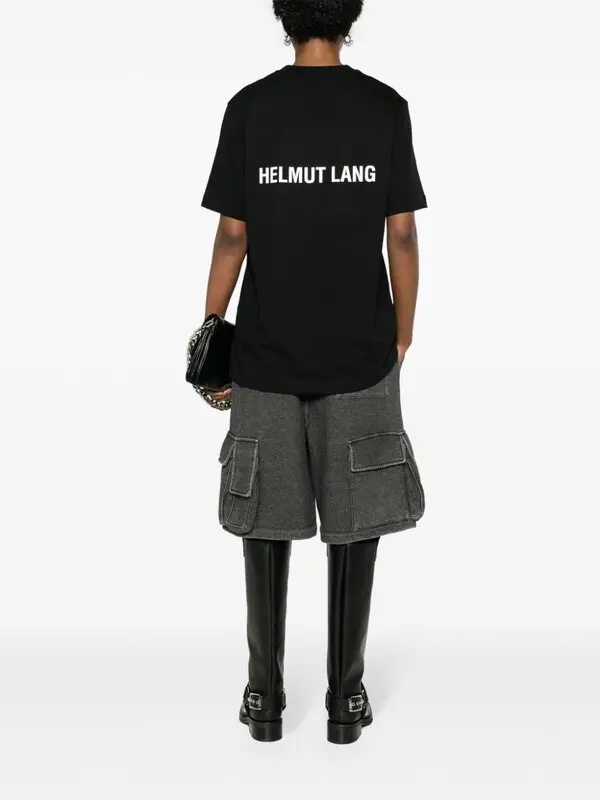 Helmut Lang Logo-print Cotton T-shirt - Black