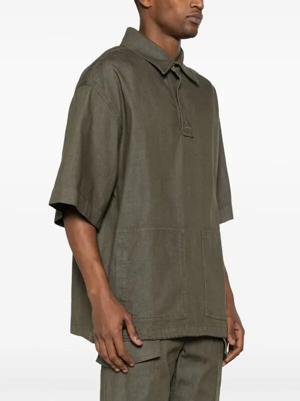 Alexander McQueen Embroidered-logo Denim Polo Shirt