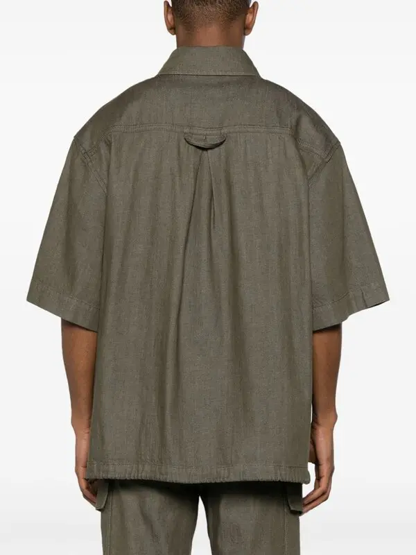 Alexander McQueen Embroidered-logo Denim Polo Shirt
