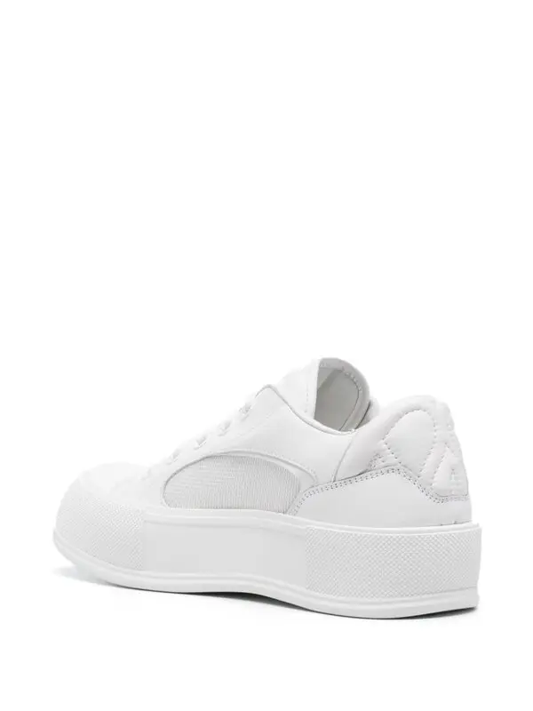 Alexander McQueen Embossed Logo Leather Sneakers