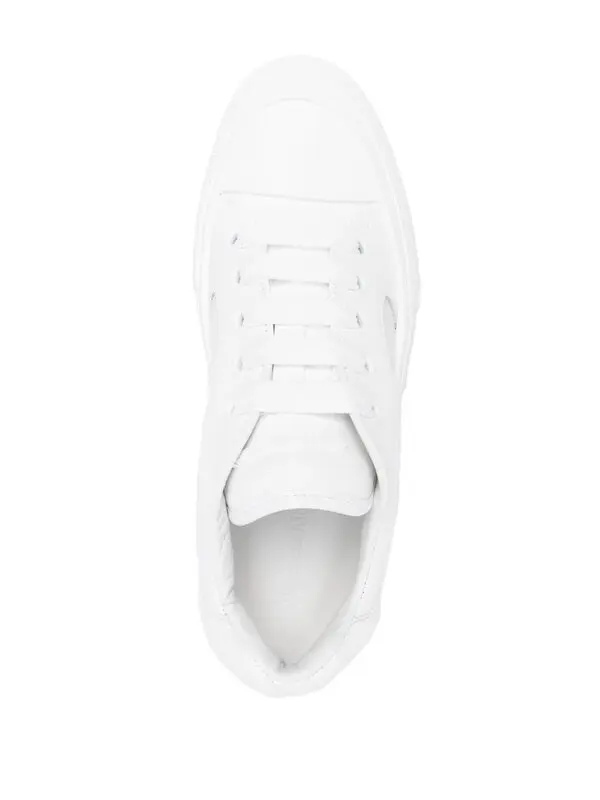 Alexander McQueen Embossed Logo Leather Sneakers