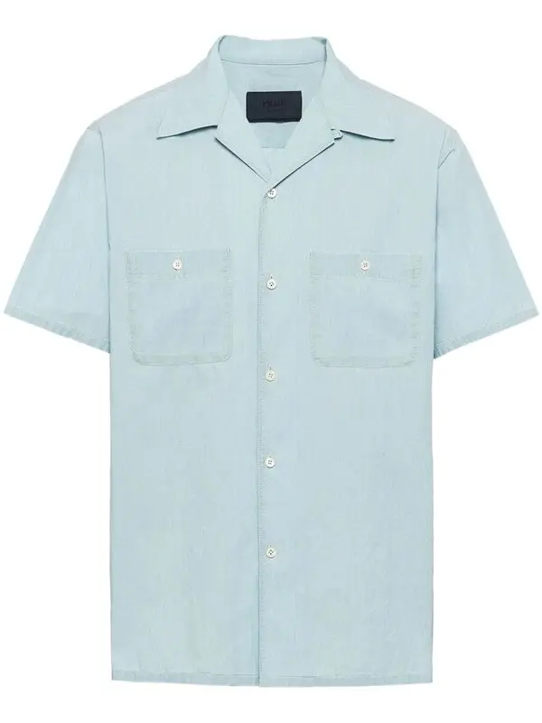 Prada Cotton Short-sleeve Shirt - Blue