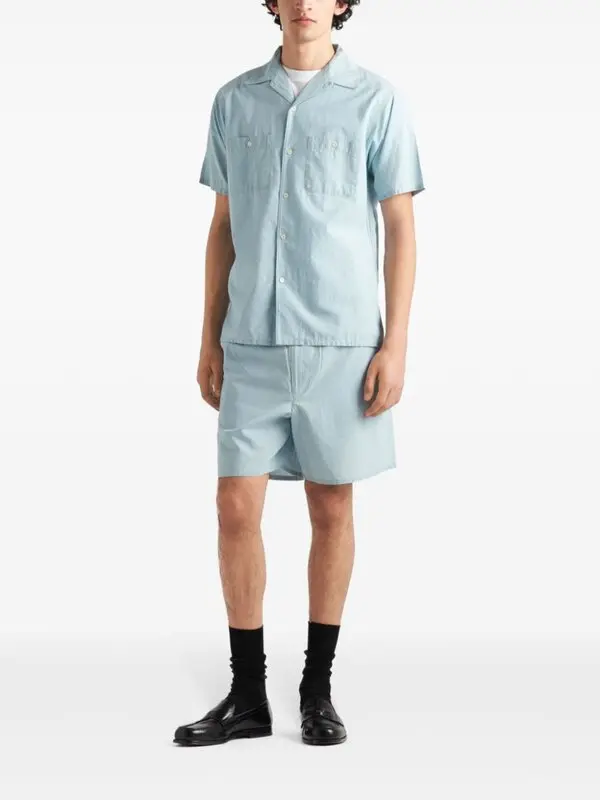 Prada Cotton Short-sleeve Shirt - Blue