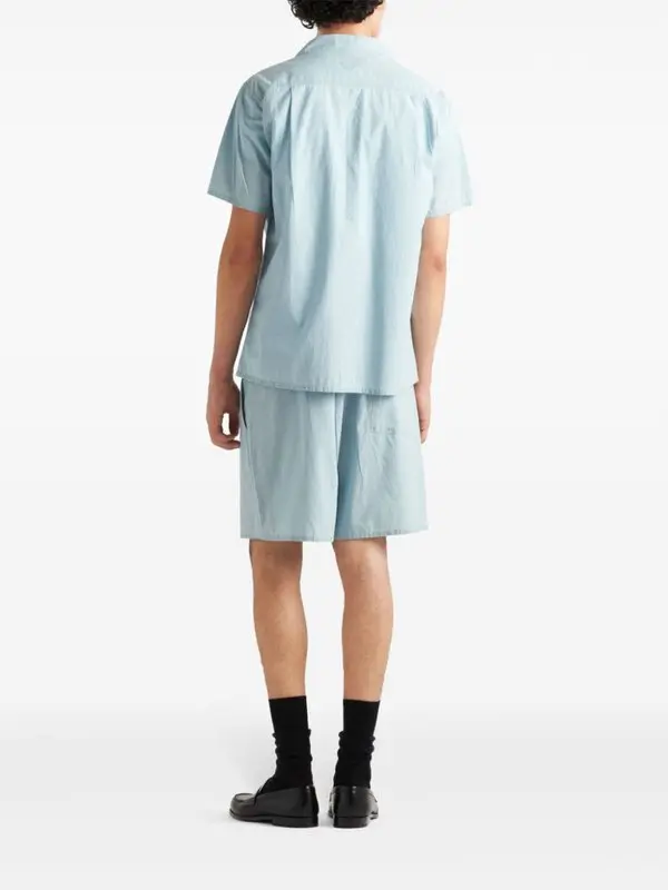 Prada Cotton Short-sleeve Shirt - Blue