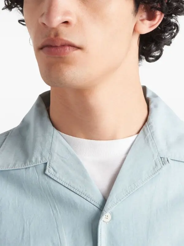 Prada Cotton Short-sleeve Shirt - Blue