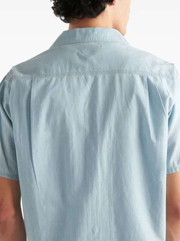 Prada Cotton Short-sleeve Shirt - Blue