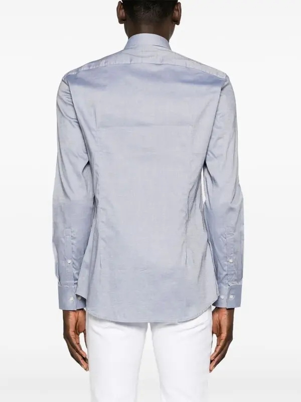 Hugo Koey Classic-collar Cotton Shirt - Grey