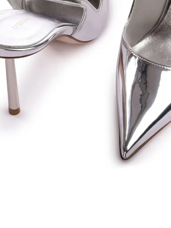 LE SILLA Bella 80mm Metallic Slingback Pumps - Silver