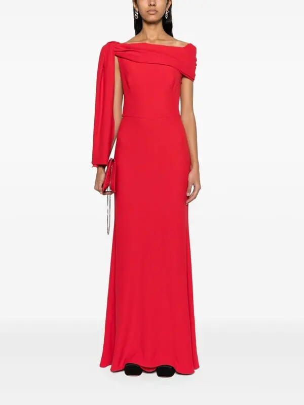 Alexander McQueen Draped Off-shoulder Gown