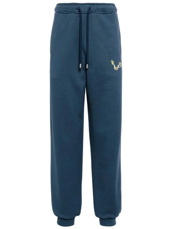 LANVIN Logo-print Cotton Track Pants