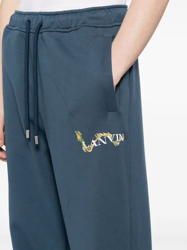 LANVIN Logo-print Cotton Track Pants
