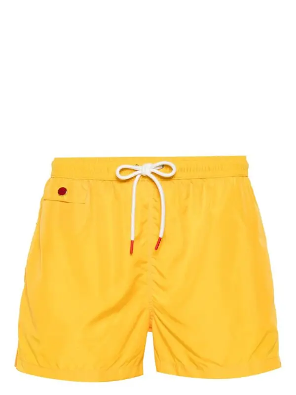 Kiton Logo-embroidered Swim Shorts