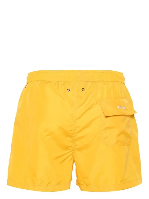 Kiton Logo-embroidered Swim Shorts