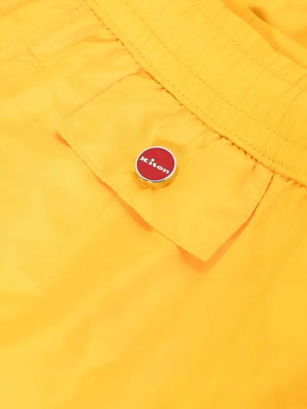 Kiton Logo-embroidered Swim Shorts