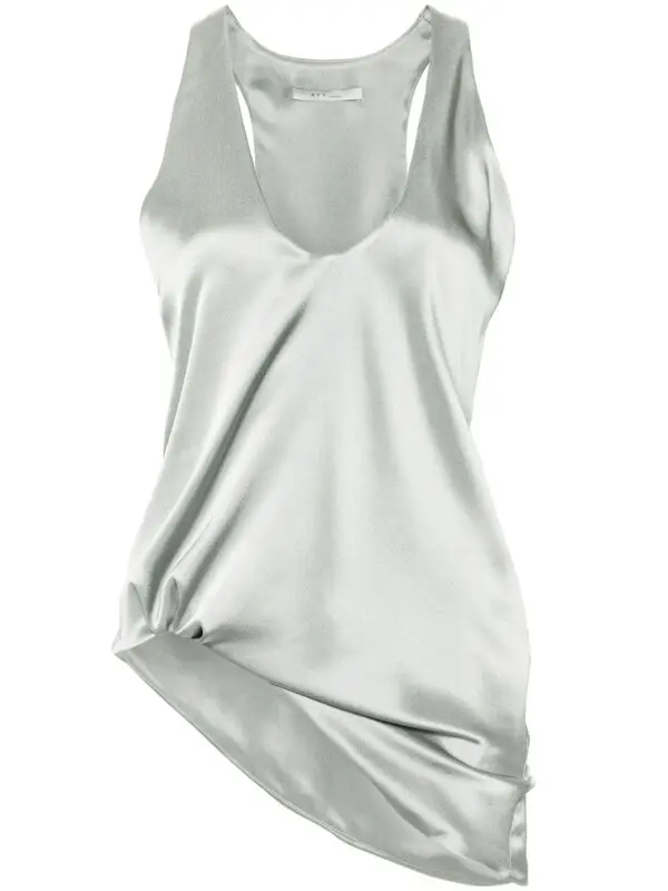 REV Asymmetric Satin Tank Top