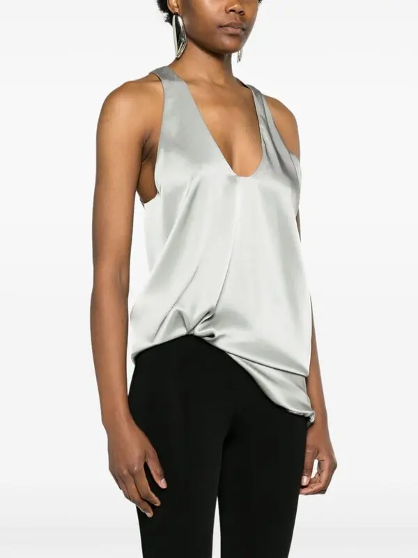 REV Asymmetric Satin Tank Top
