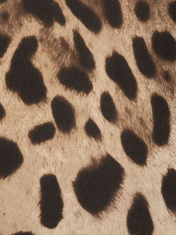 Dolce & Gabbana Leopard-print Silk Scarf - Brown