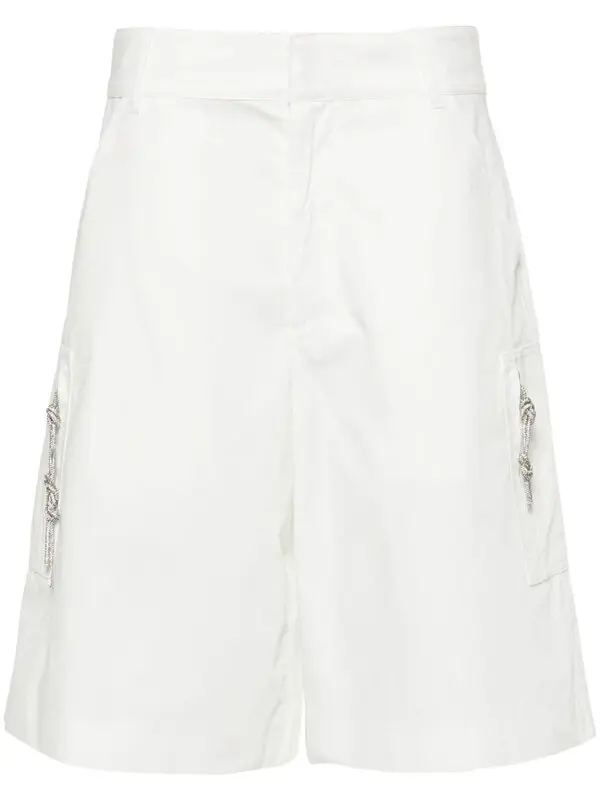 DARKPARK Nina Cotton Cargo Shorts - Neutrals