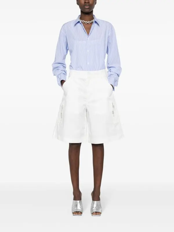DARKPARK Nina Cotton Cargo Shorts - Neutrals
