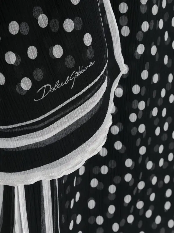 Dolce & Gabbana Polka-dot Silk Scarf